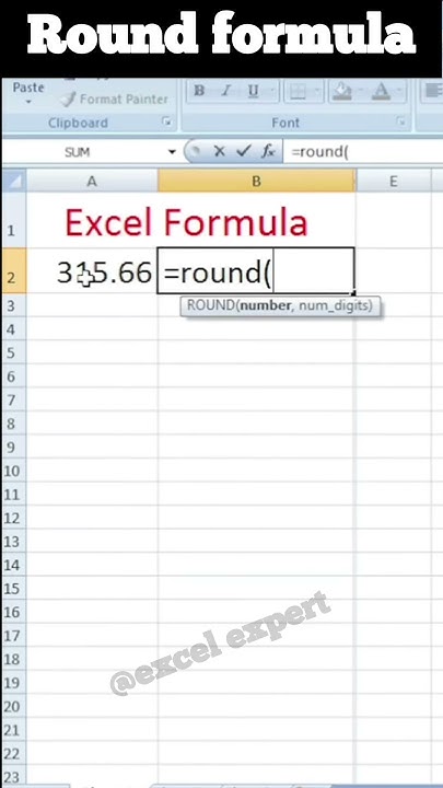 Round formula in excel #excel #microsofttips #exceltips #exceltricks #excelformulas #shortsfeed ...