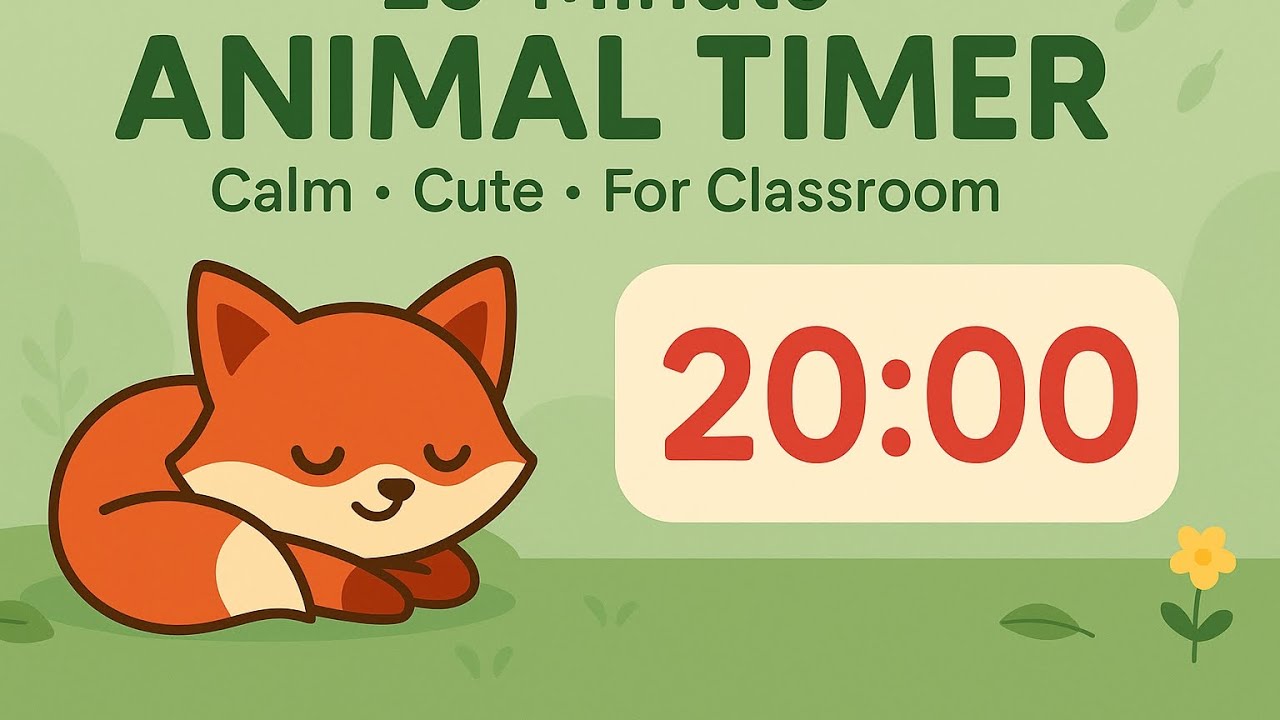 20-Minute Calm Animal Timer for Classroom | Focus & Relax with Forest ...