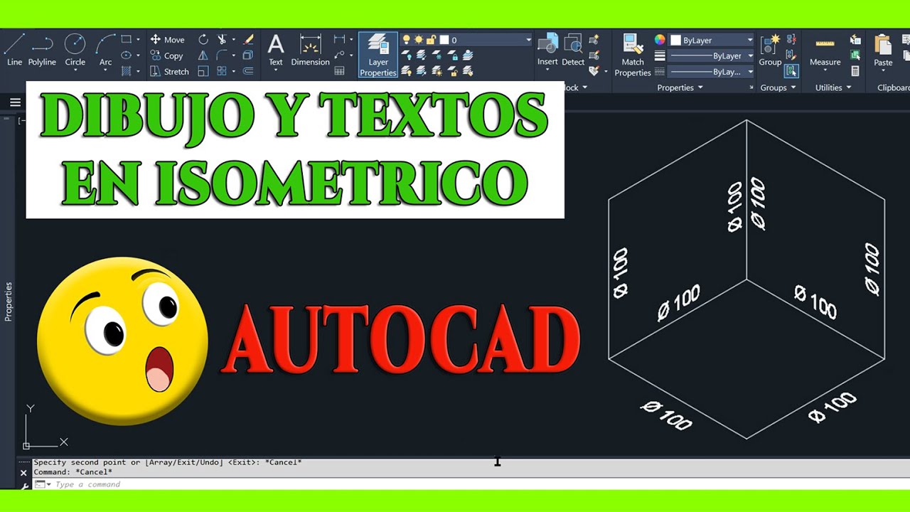 ISOMETRICOS EN AUTOCAD | TEXTO EN ISOMETRICO | AUTOCAD | AXONOMETRICA ...