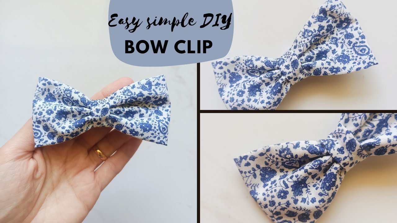 How to make a bow clip. Simple easy DIY bow clip. - YouTube