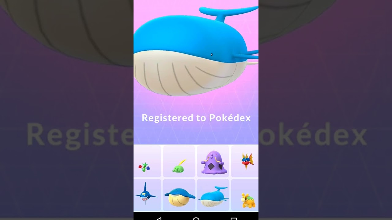 Wailmer Evolution In Pokemon Go #shorts - YouTube