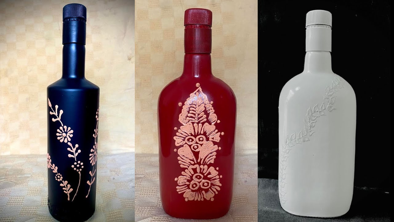 Creative Ideation | 3 Glass Bottle Creative Ideation | Craft Art Market ...