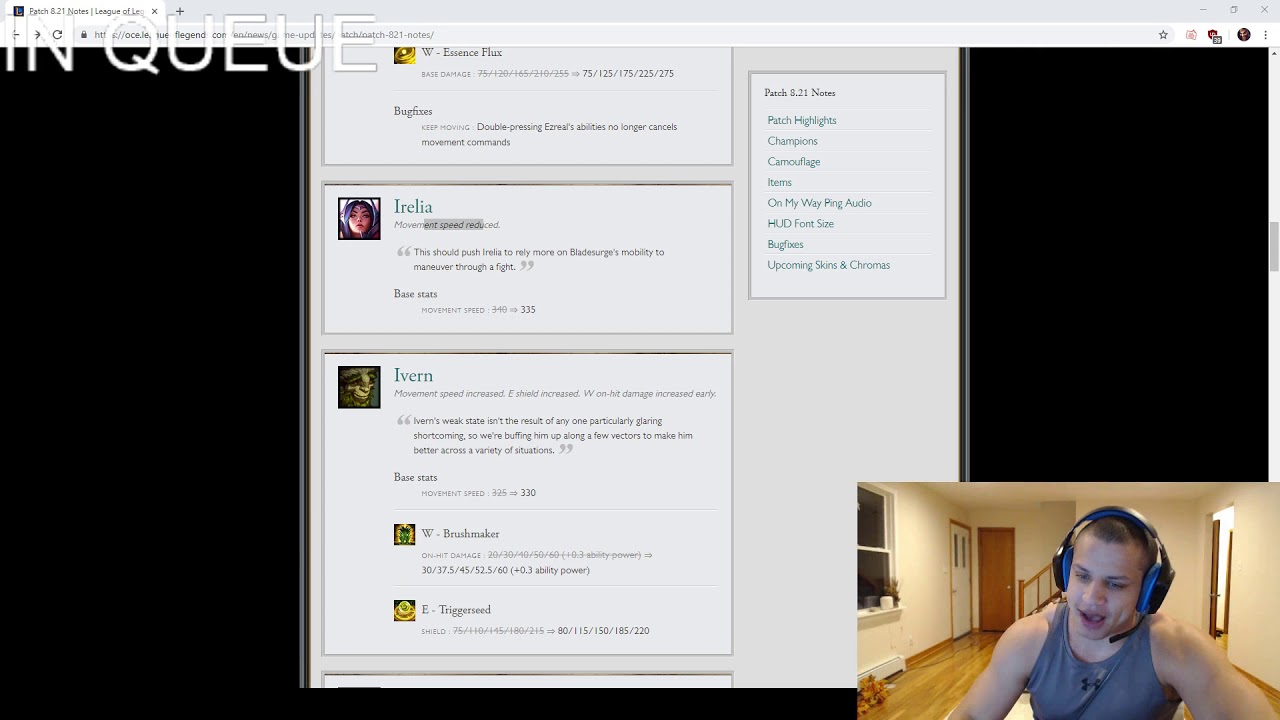 Tyler1 Reacts To Irelia Nerf And Imitates Riot Casters Becoming A Rap ...