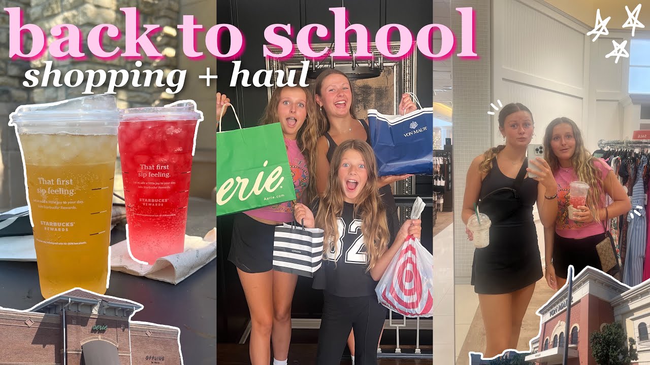 🛍️back to school shopping vlog & haul! *aerie, sephora, target, von ...