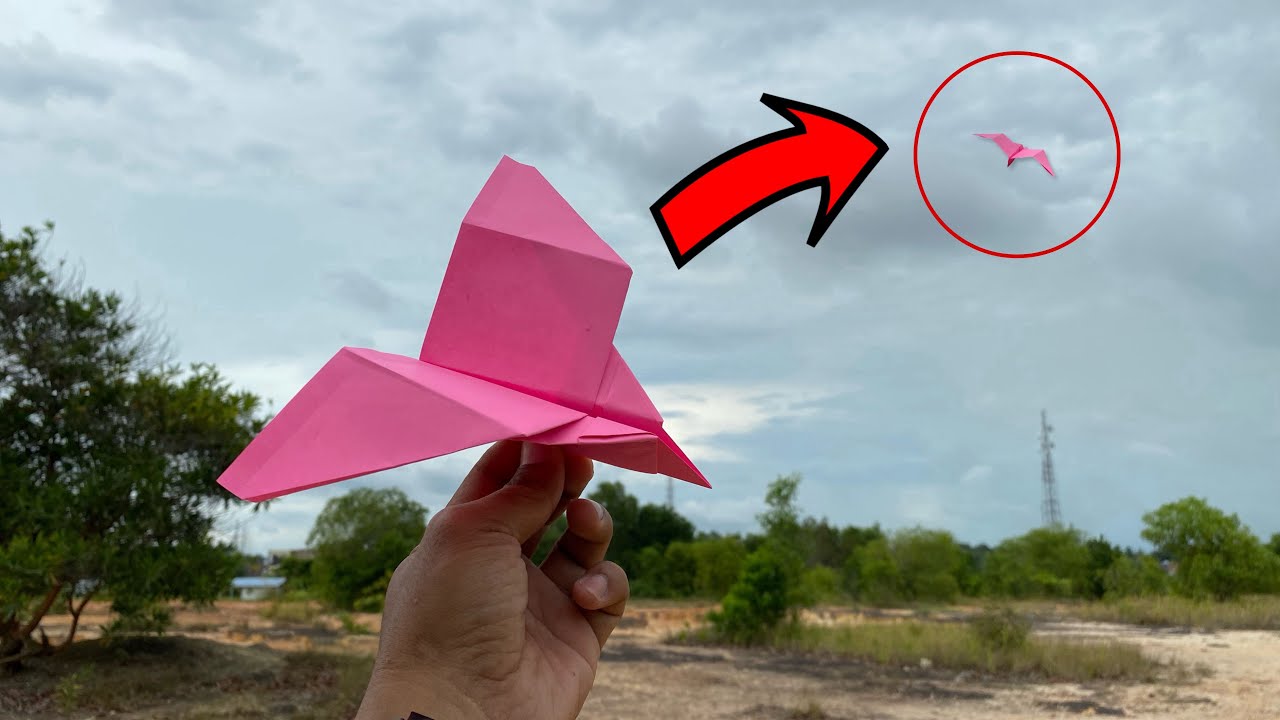 Flapping WINGS, BEST Bat Paper Airplane - YouTube