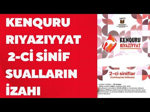 Kenquru Riyaziyyat 2-ci sinif | Sualların izahı