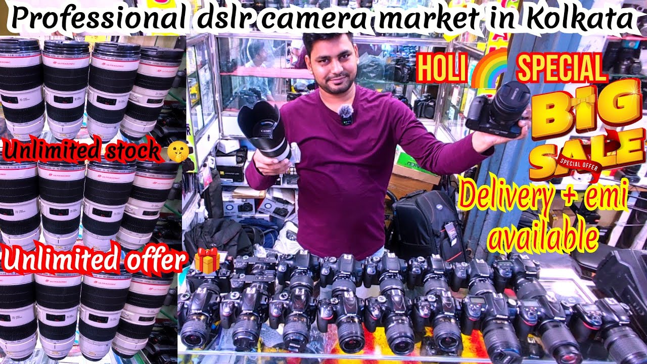 Professional dslr camera market in Kolkata || Holi🌈Special || s.s camera bazar - Abhi Bhai - YouTube