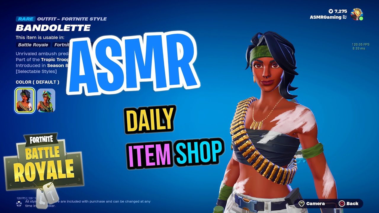 ASMR Fortnite Bandolette Skin Is Back! Daily Item Shop 🎮🎧 Relaxing ...