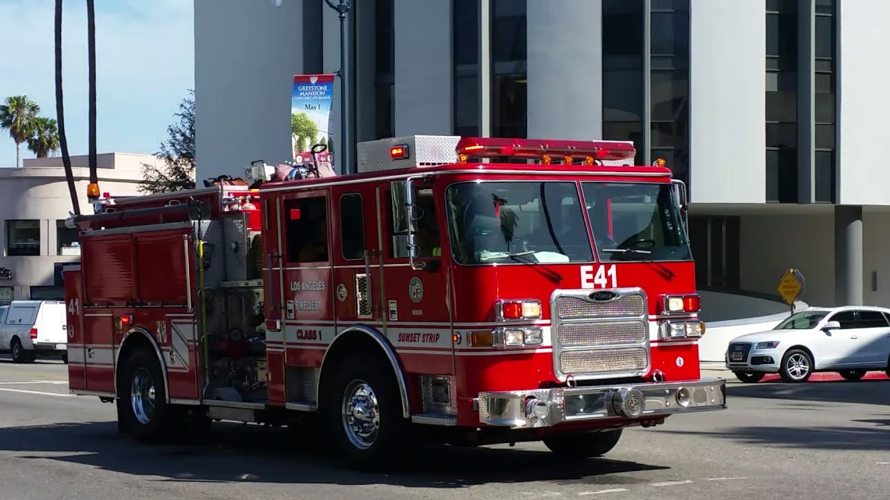 LAFD Engine 41 Responding - YouTube
