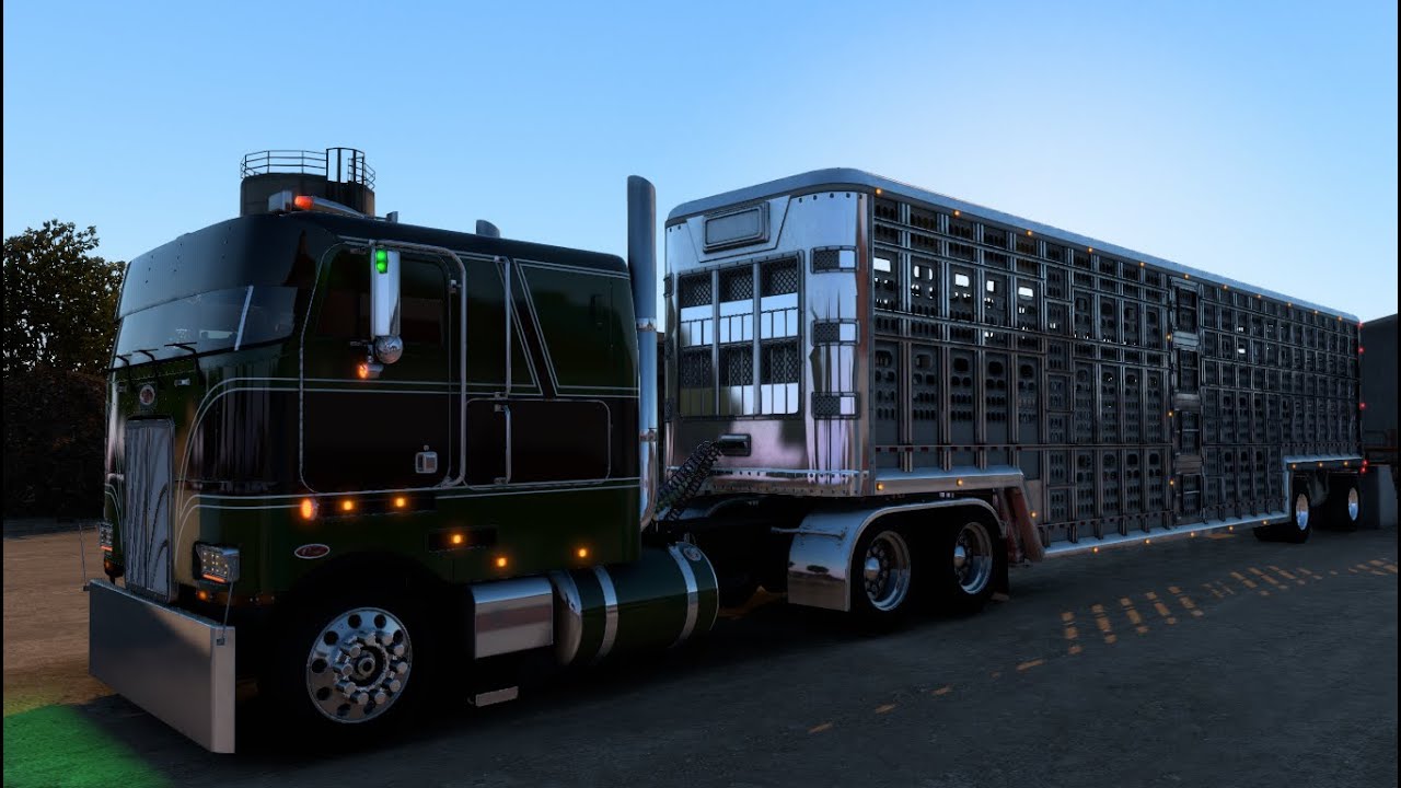 American Truck Simulator Trucking With The 362 Peterbilt Cabover Cattle ...