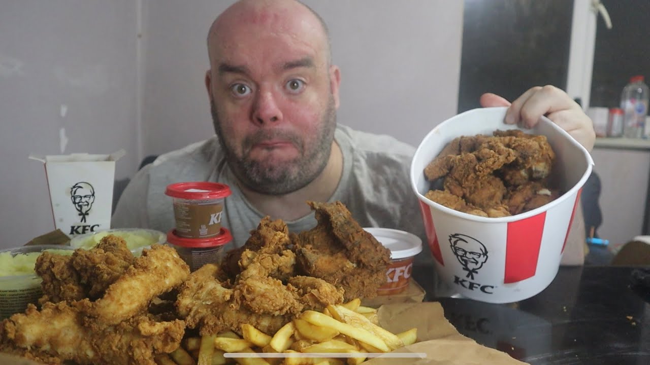 Subscriber chosen huge kfc uk mukbang - YouTube