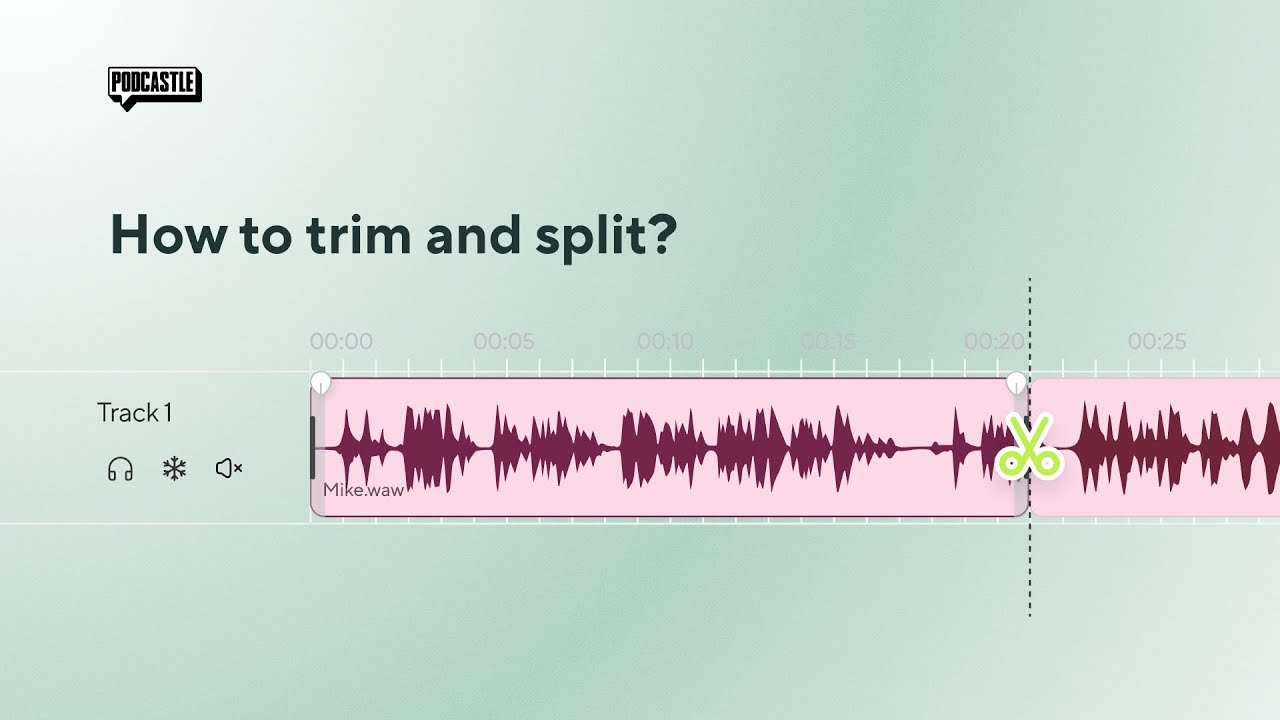 Trim and Split Audio with Podcastle - YouTube