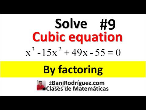 Solve cubic equation by factoring - Exercise 9 - YouTube