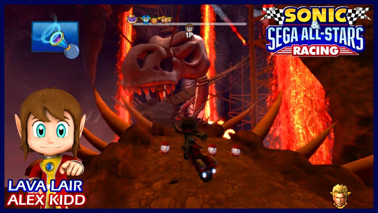 Sonic & SEGA All Stars Racing | Lava Lair | Alex Kidd - YouTube