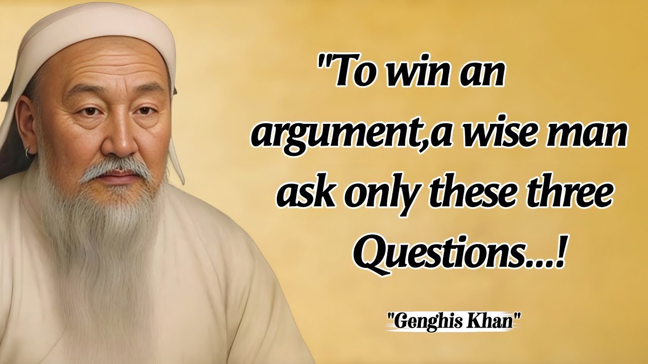 Ask People Only These 3 Questions To Win Any Argument | Genghis Khan ...