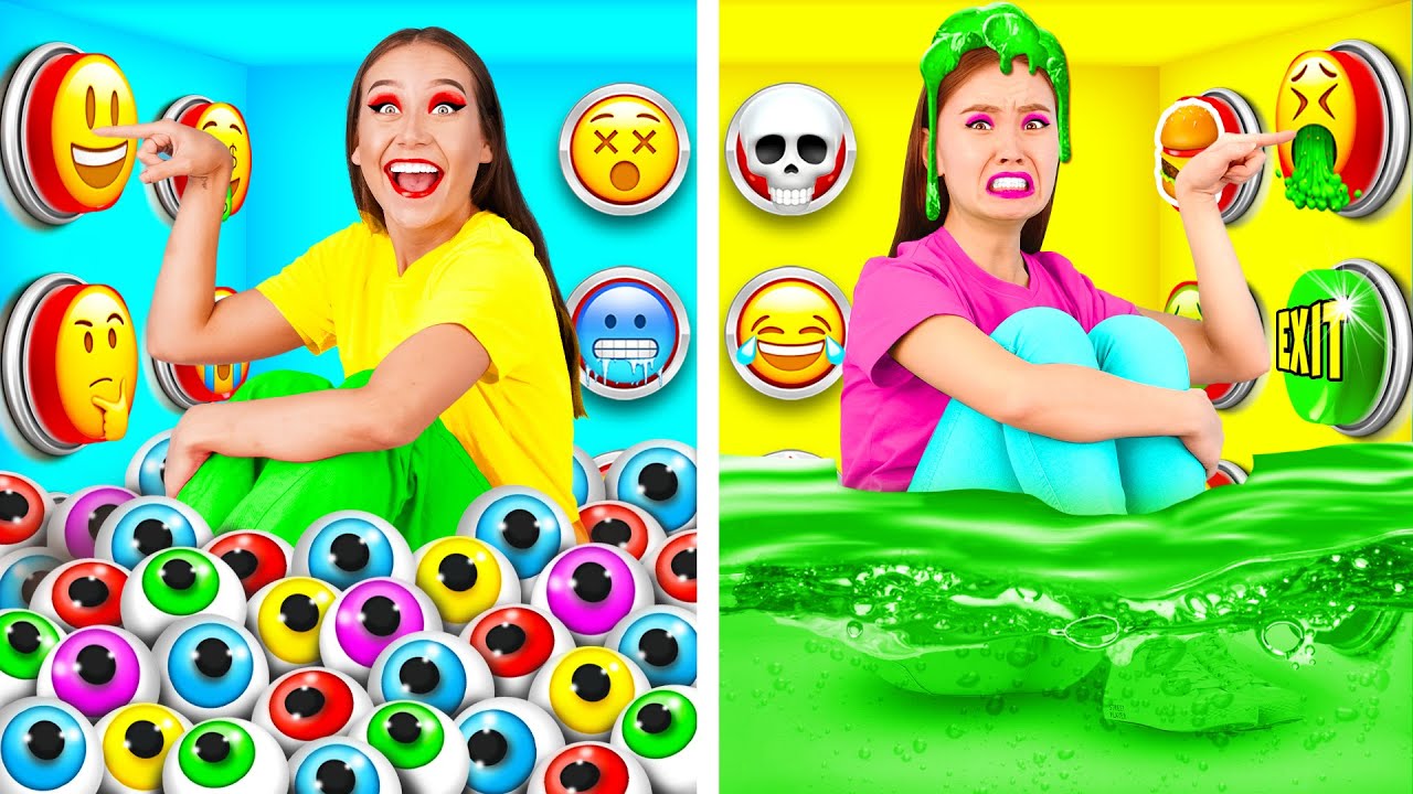 1000 Mystery Buttons Challenge Only 1 Lets You Escape | Edible Battle ...