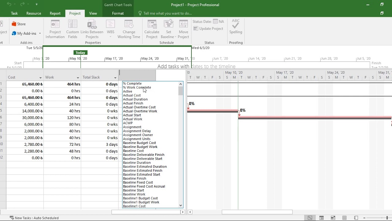 MS Project Part 5 - YouTube