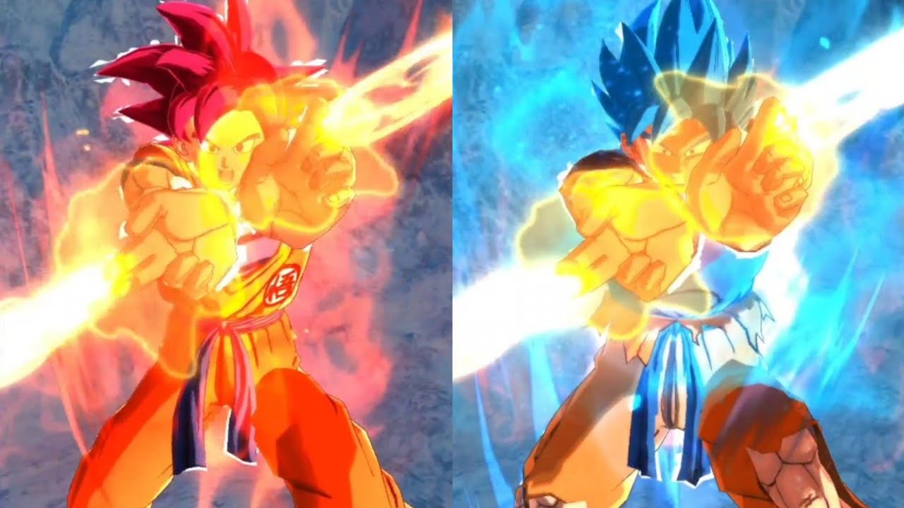 Super Saiyan God-Blue Transitions!!!-Dragon Ball Legends - YouTube