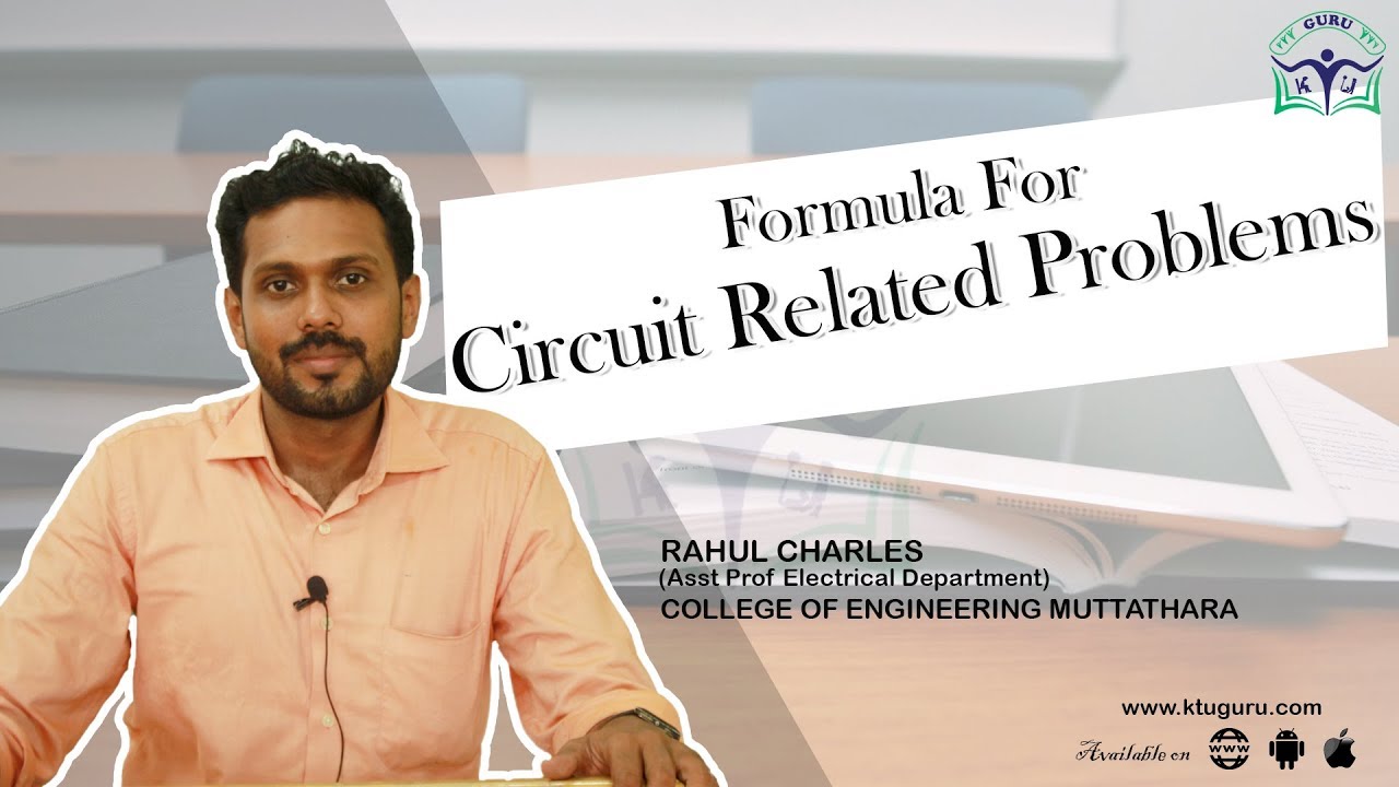 Circuit: Formulas for problems | Engineering Lectures | Electrical | M2 | Btech | KTUGuru | KTU ...