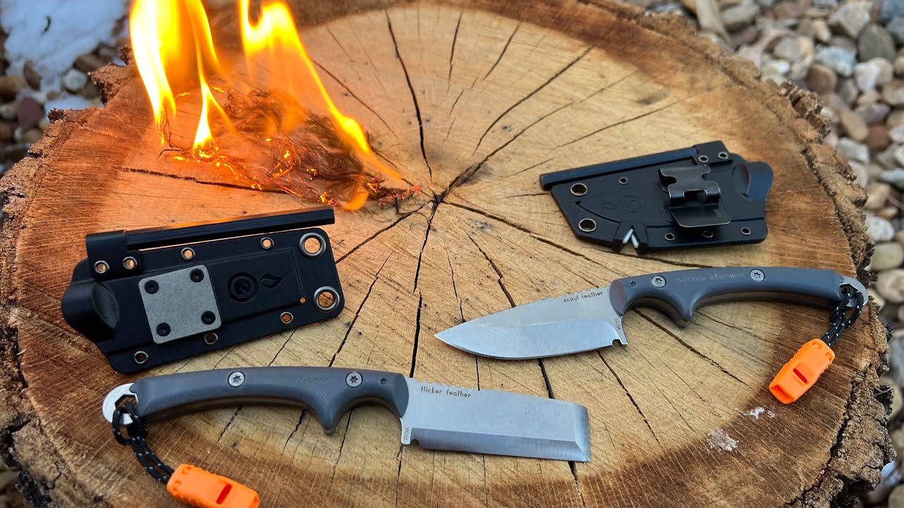 Scout and Flicker Feather - Adventure and survival knives - YouTube