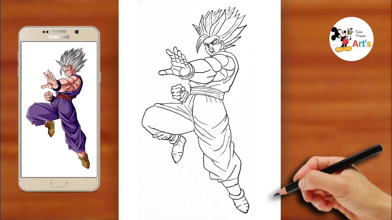 How To Draw Gohan Beast From Dragon Ball || Easy Goku Drawing || Anime ...