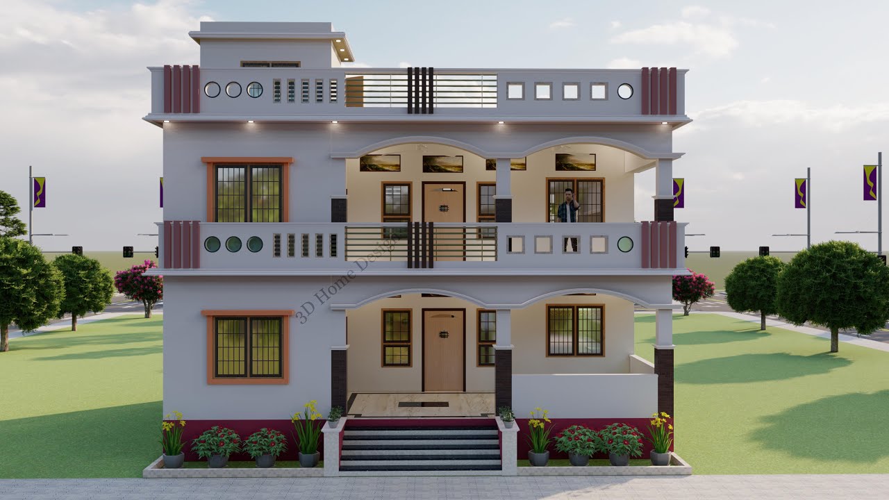 37x35 Home Design II G+1 House Design II Ghar Ka Elevation idea II ...
