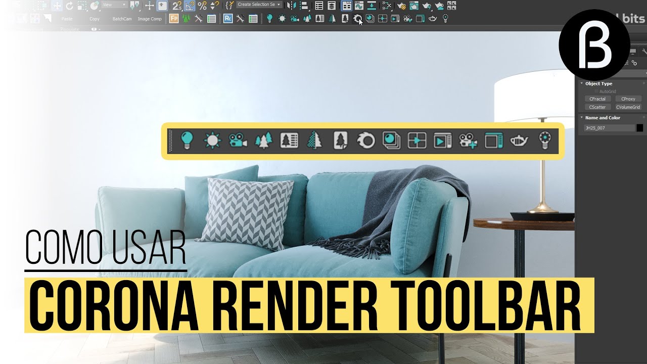 Como usar y acceder el Corona Render Toolbar - YouTube