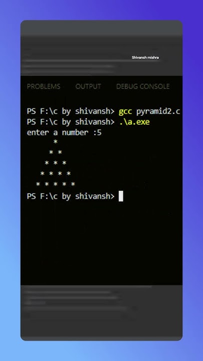 C Code For Pyramid Structure Pyramid Coding Clanguage Shivanshmishra97 Youtube