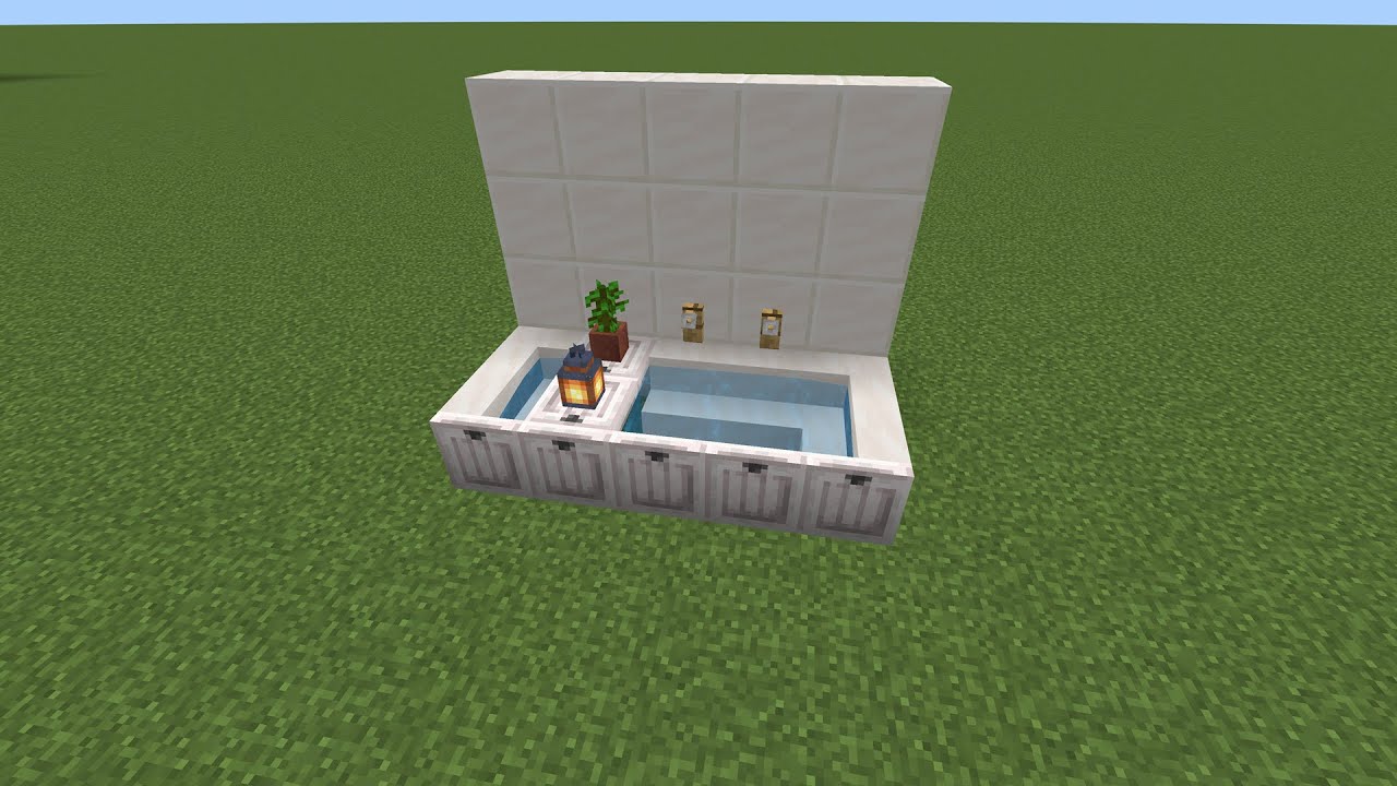 How To Build A Bathtub In Minecraft Tutorial 758 - YouTube
