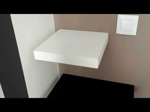 Tablette murale (fixation invisible) - YouTube