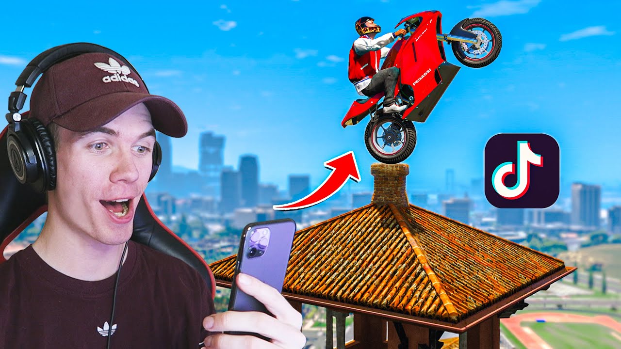 Recreating VIRAL GTA 5 STUNTS On Tik Tok! #5 - YouTube