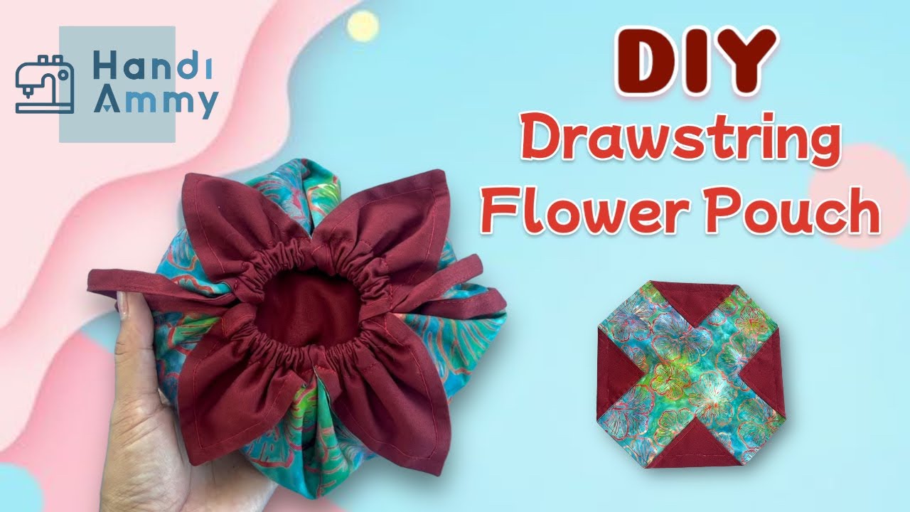 DIY Flower Petal Organizer Pouch🌺 How to make fabric Gift bag #handmade ...