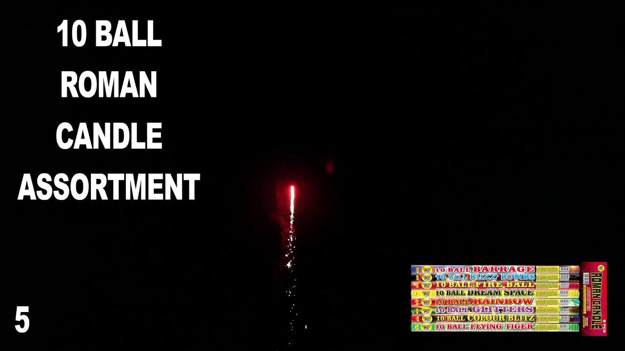 10 Ball Assorted Roman Candles trimmed2 - YouTube