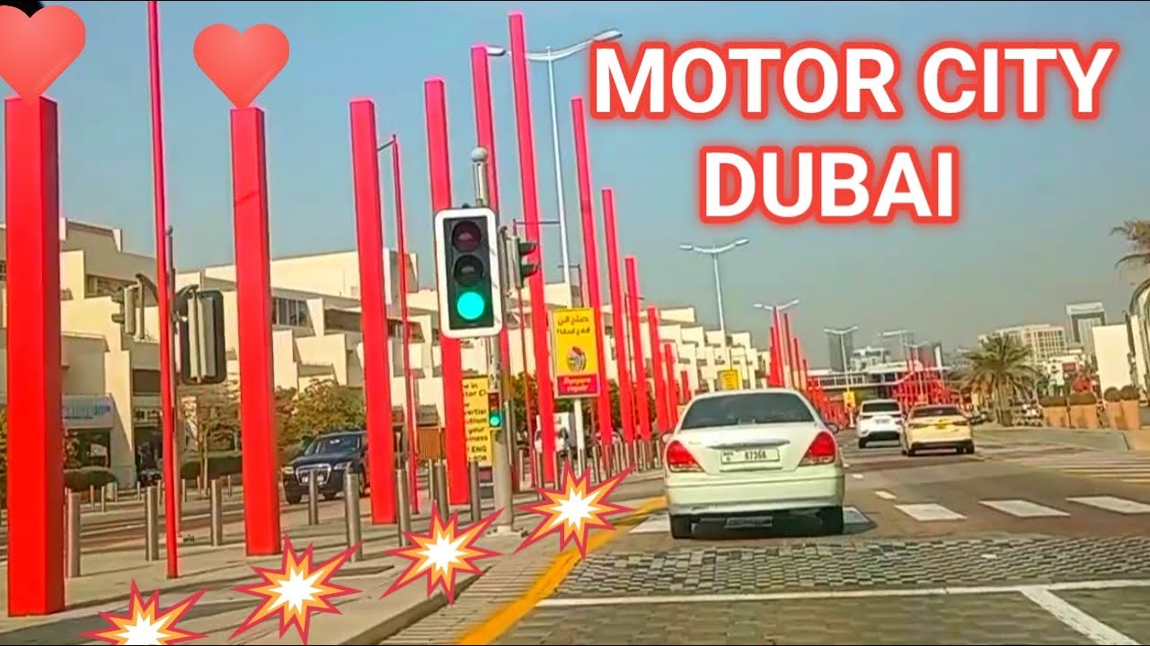 MOTOR CITY DUBAI-Century mall to Motor City Dubai drive tour..Motor ...