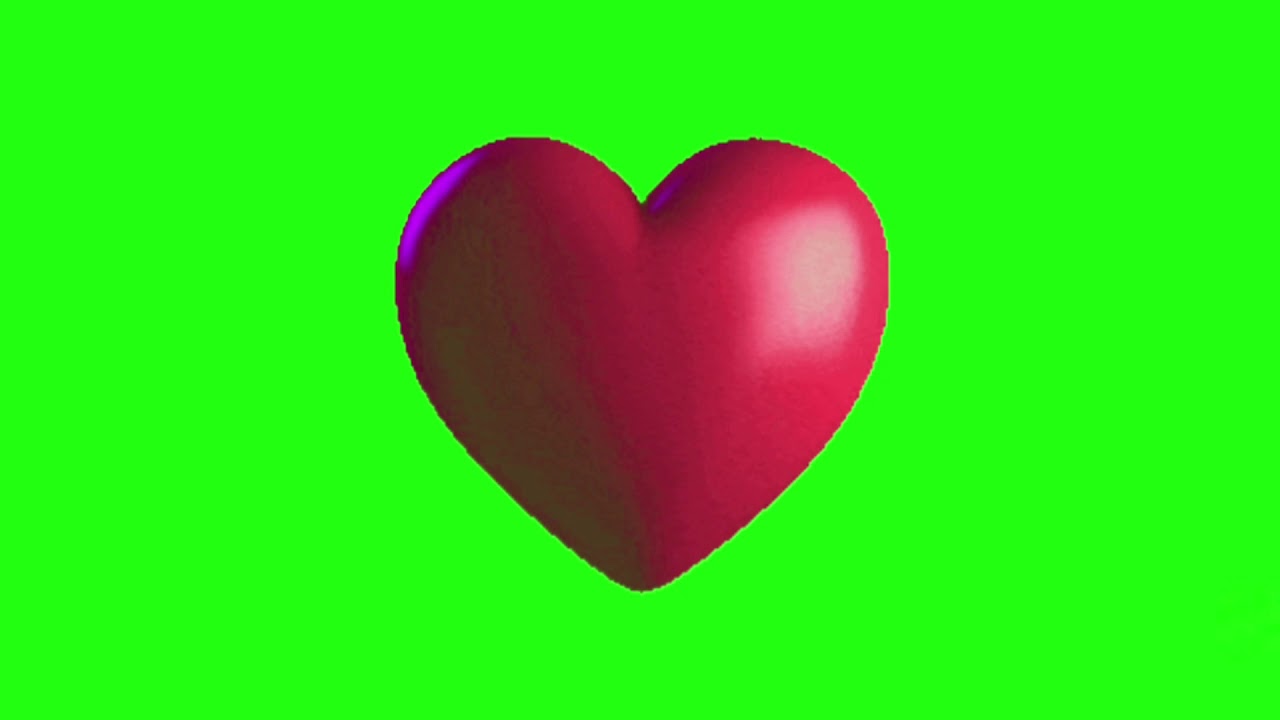 GREEN SCREEN - Heart Beats with sound 4k - YouTube
