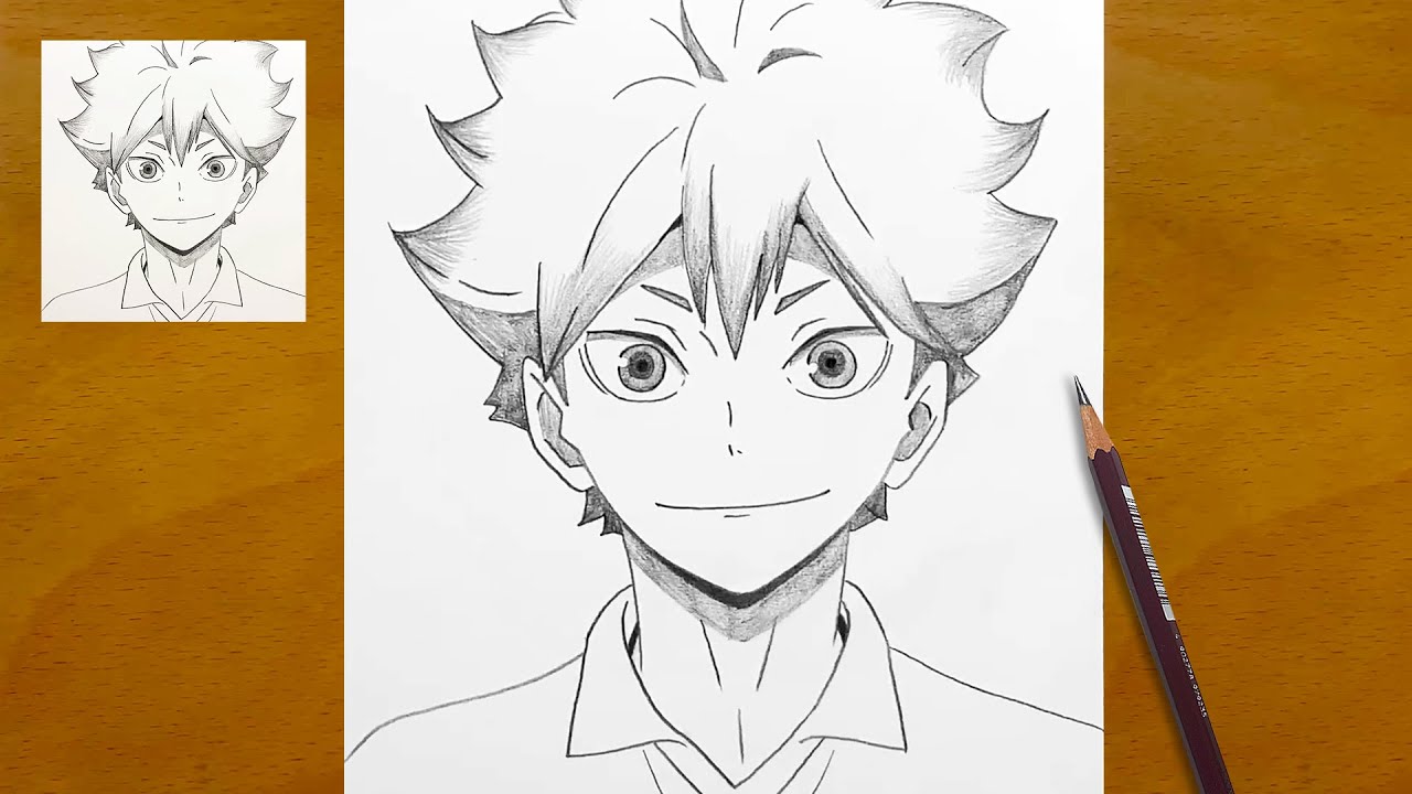 How to draw Hinata Shoyo from Haikyuu!! || Haikyuu fanart drawing ...