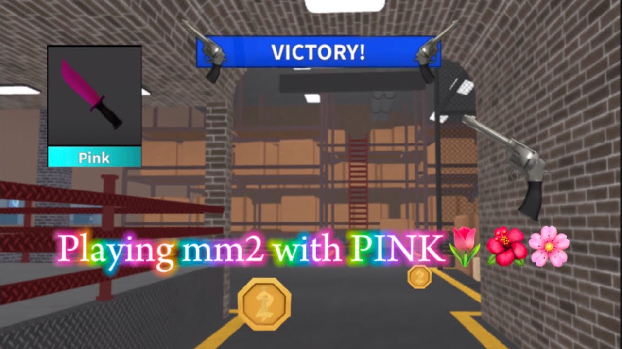 Playing mm2 with the PINK knife iPad montage 😁 #mm2 #pink #ipad # ...