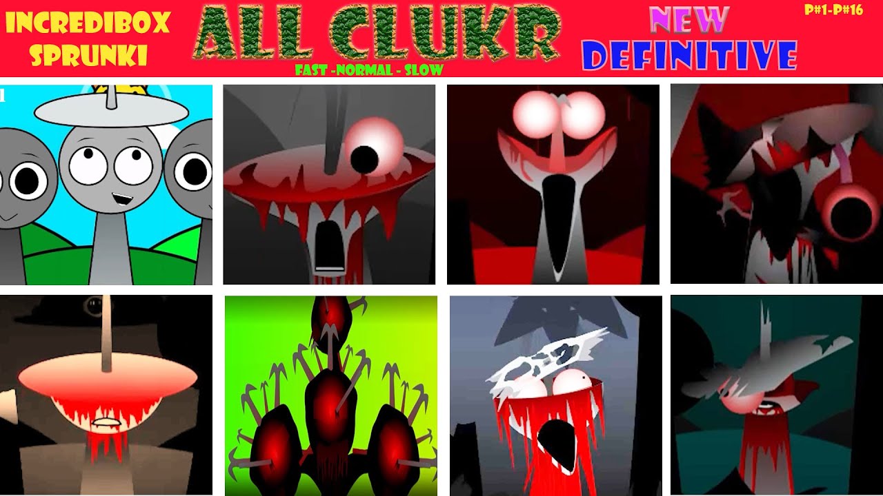 🔥 Incredibox Sprunki - All Clukr Definitive Phases 1-16! (Fast vs. Slow ...