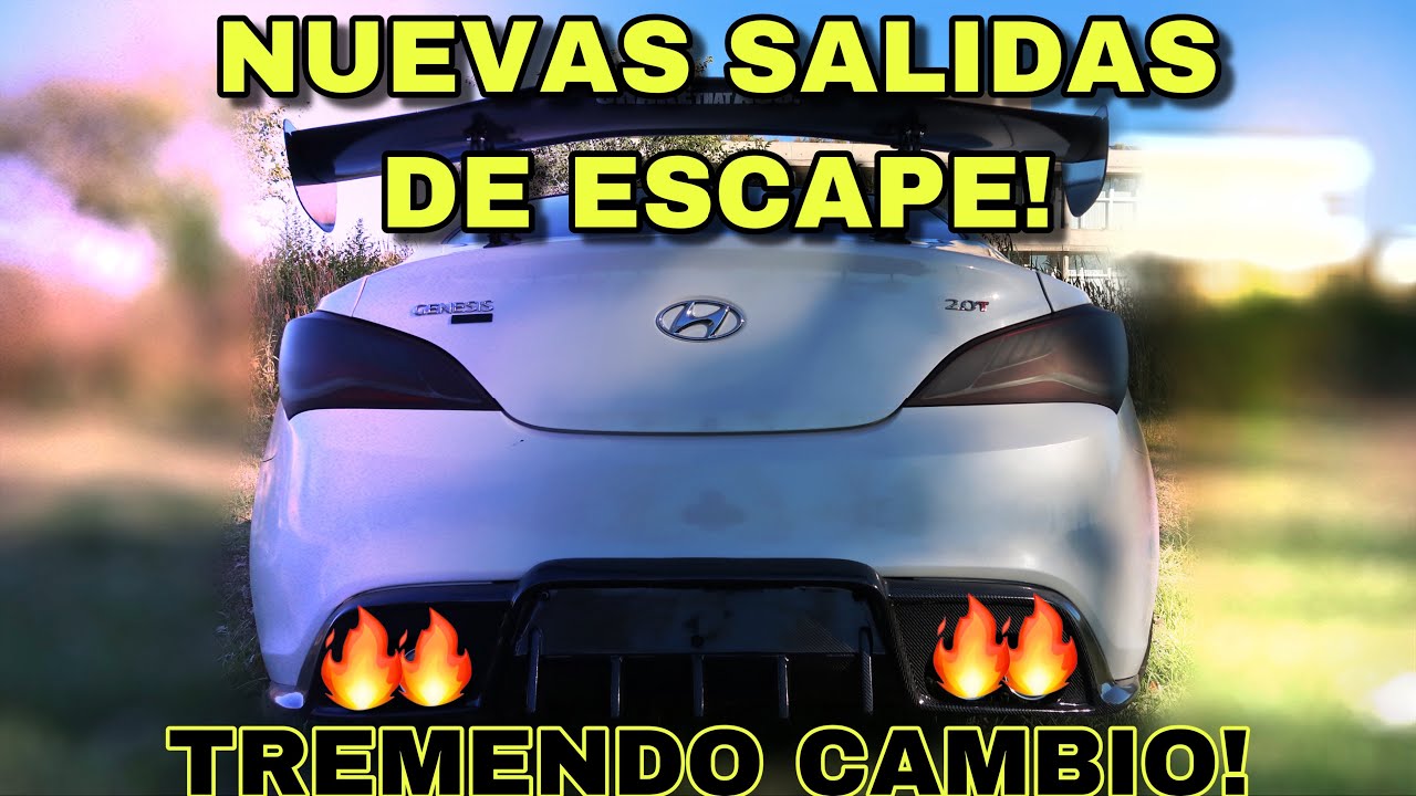 Nuevas colas de escape para mi hyundai genesis coupe (CAMBIA EL SONIDO ...