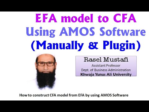 EFA model to CFA by using AMOS Software | How to construct CFA model ...