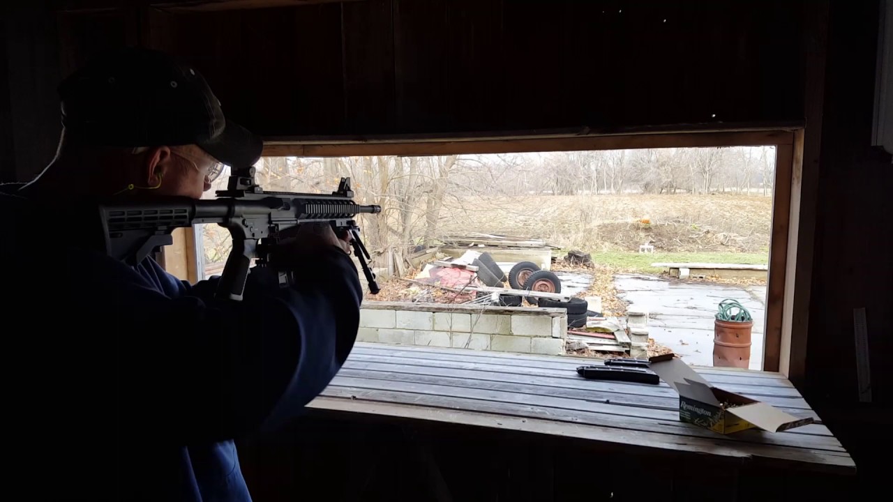 Smith & Wesson M&P AR 15-22 with BMF Activator (hand crank) - YouTube