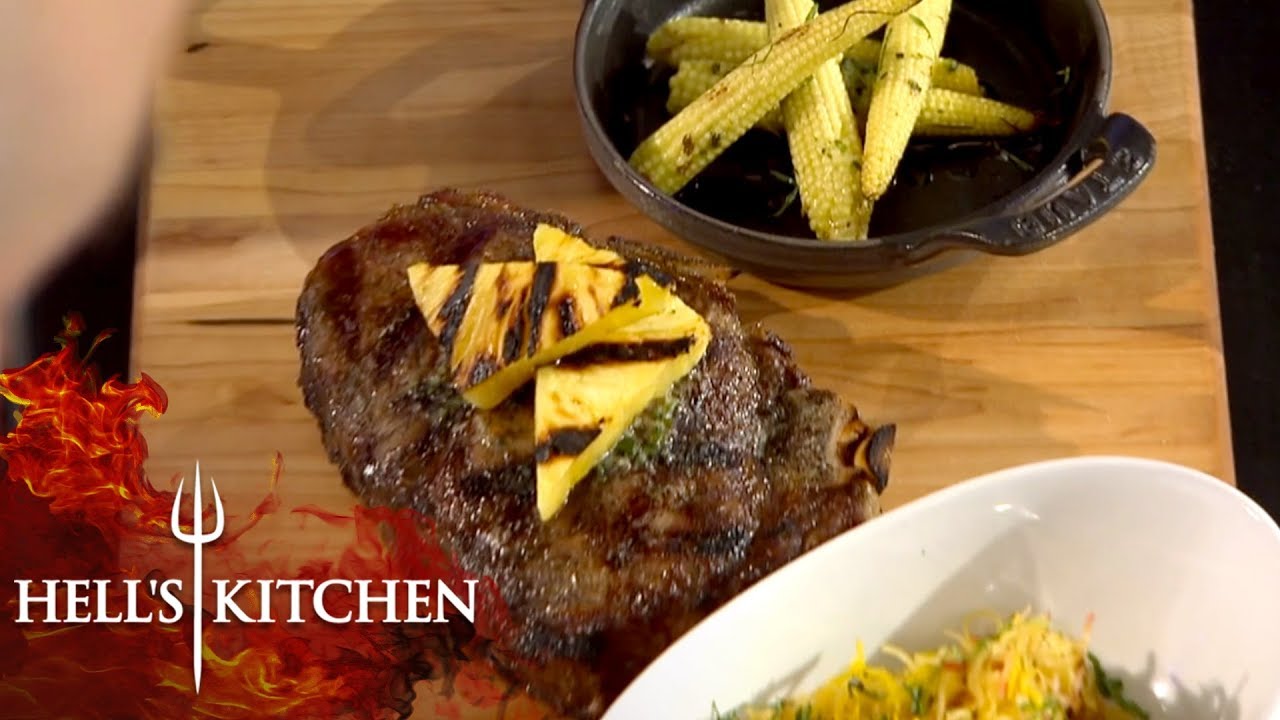 The Chefs Try To Impress Gordon With Steaks | Hell's Kitchen - YouTube
