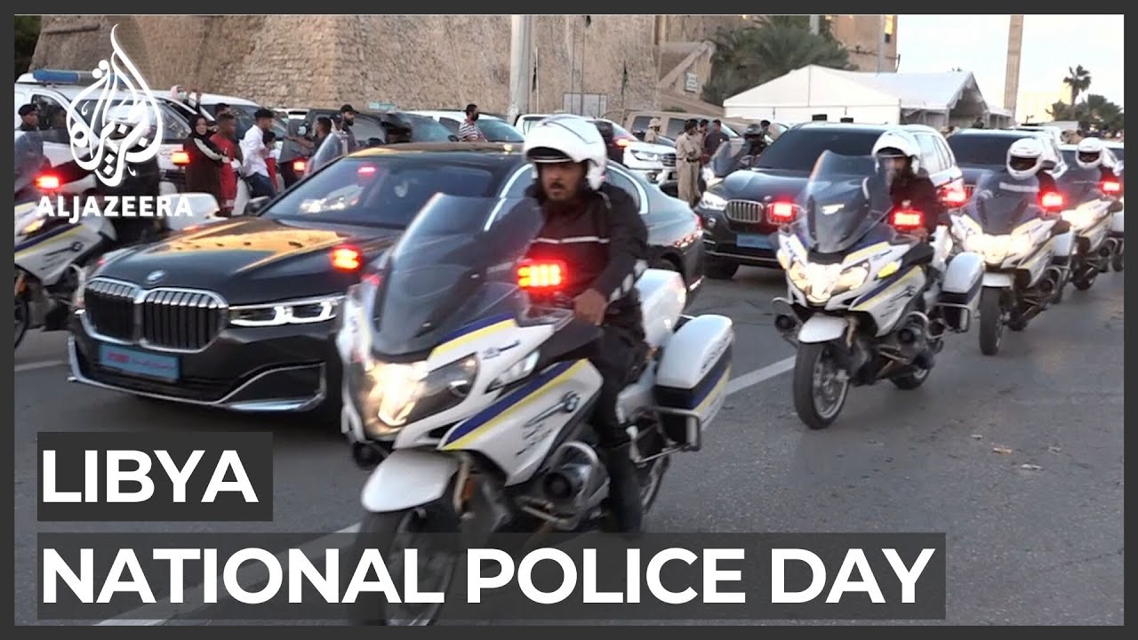 Libya marks national police day amid war - YouTube