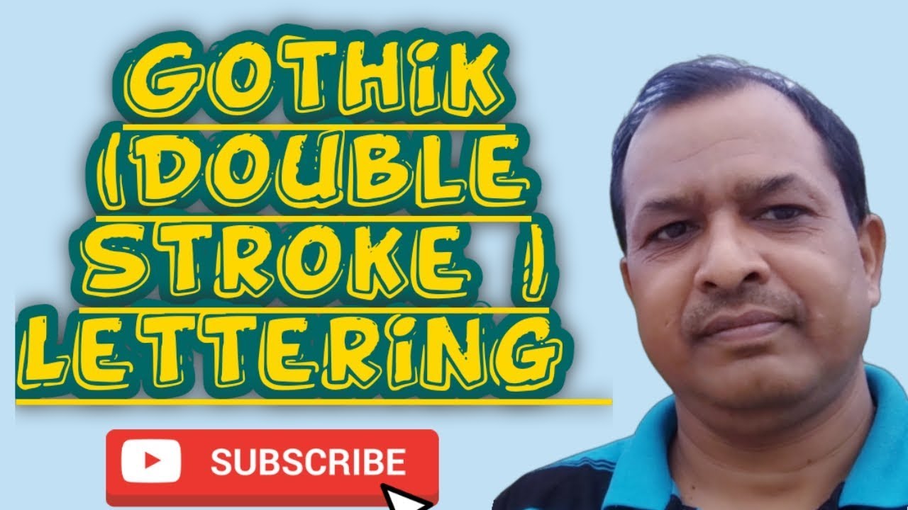Gothik (Double stroke) Lettering - YouTube