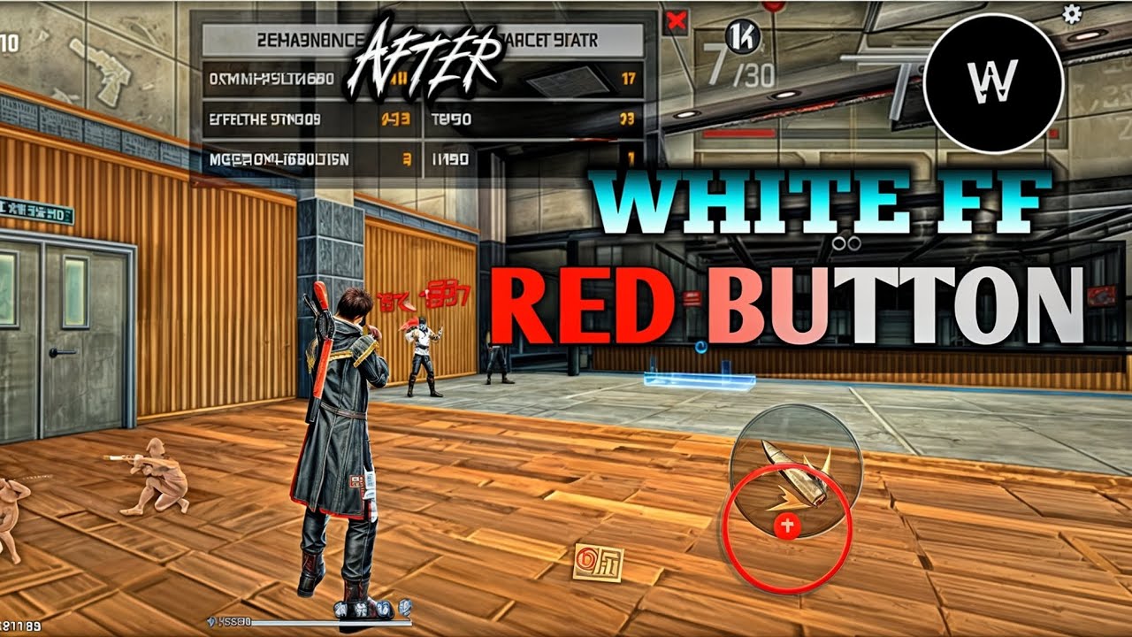 WHITE FF RED BUTTONS (Auto headshot panel)🔥📱 - YouTube