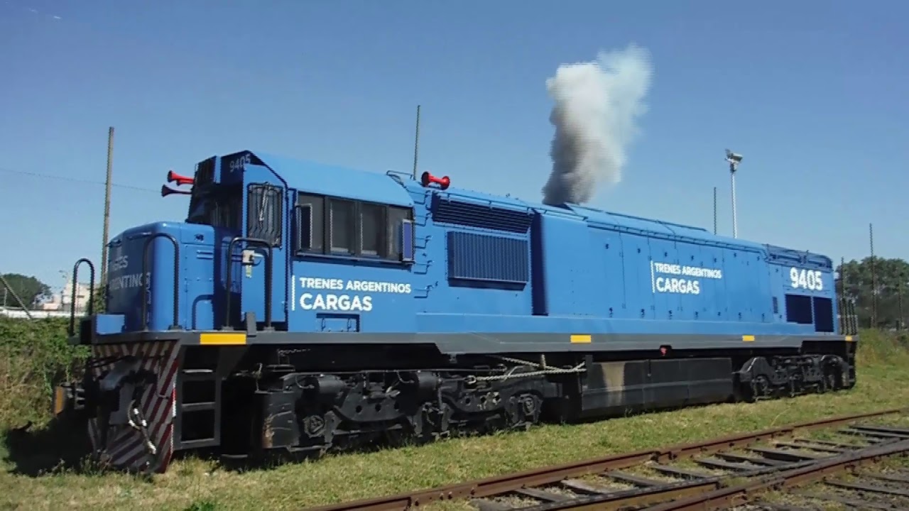 Puesta en marcha EMD GT26MC 9405 en Gerli (20-12-2017) - YouTube