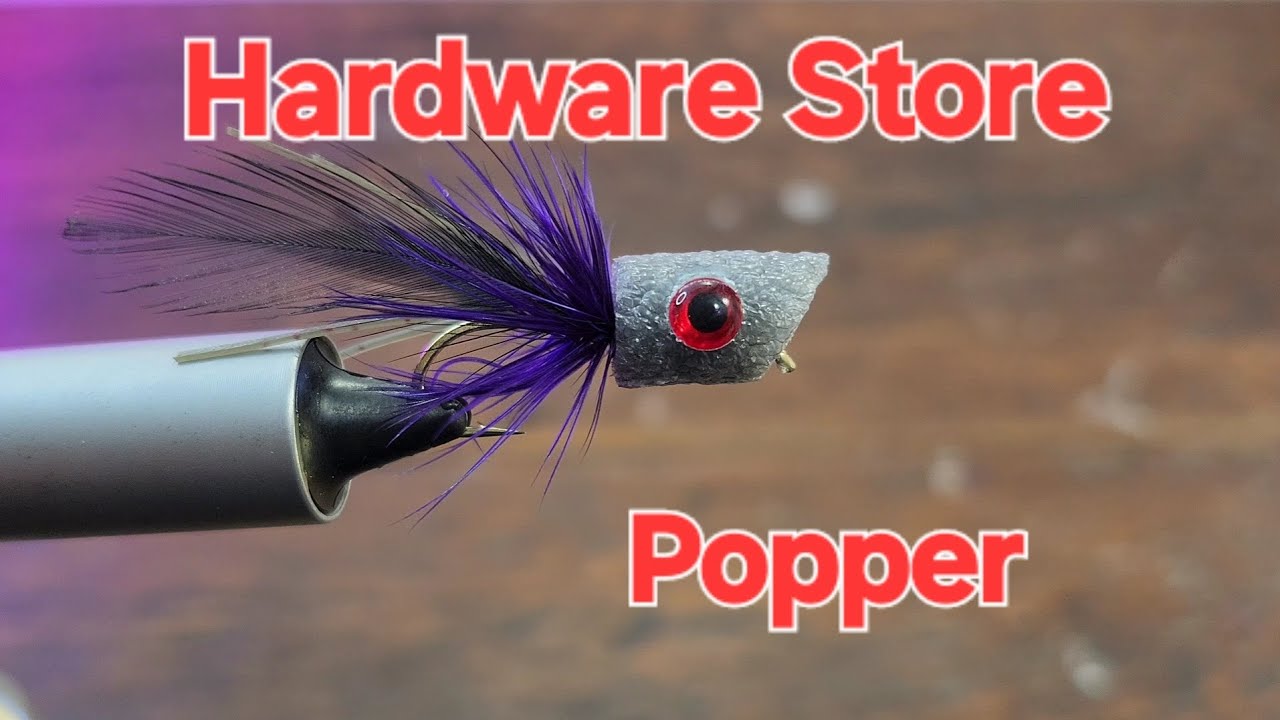 Tying a popper with hardware store foam. Cheap and simple fish catcher ...