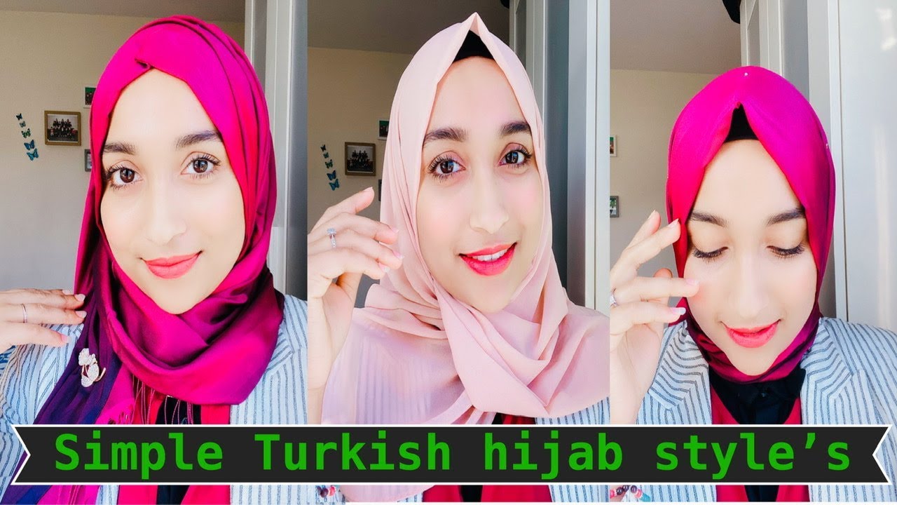 Turkish hijab tutorial || Everyday use style’s || Simply and easy ...