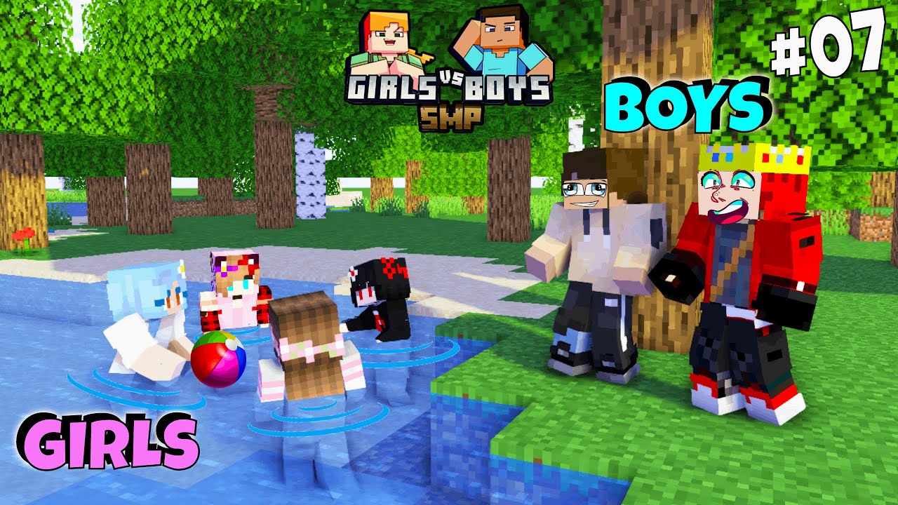 Meeting A Foreigner Boy In Girls Vs Boys SMP In Minecraft ...