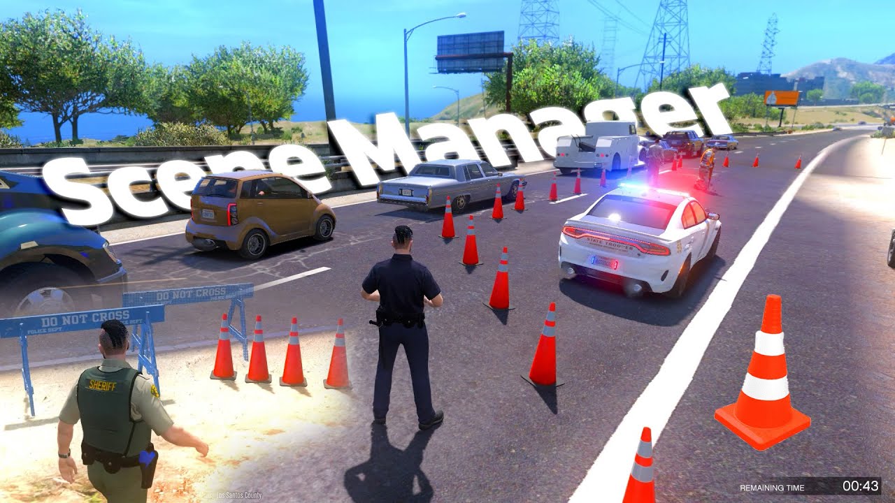 สอนลง Scene Manager - วางแผงกั้นต่างๆ,จัดการจราจร - GTA V [LSPDFR ...
